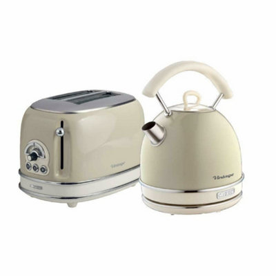 Ariete ARPK10 Vintage Retro Dome Kettle & Toaster Set, 1.7 Litre Kettle ...