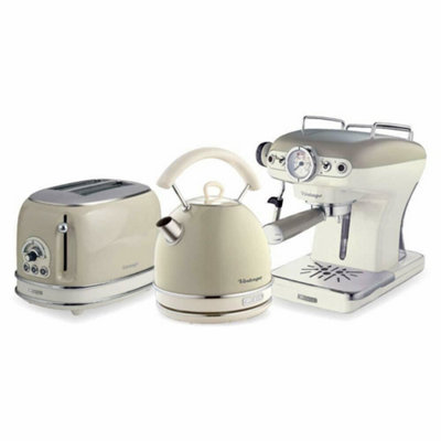 Ariete ARPK16 Vintage Retro Dome Kettle, Toaster & Espresso Coffee ...
