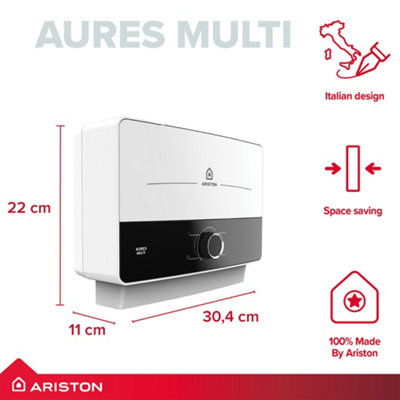 Ariston Aures Multi 9.5kW Electric Instantaneous Water Heater White ...