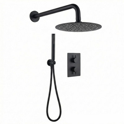 ARKO 2 Way Round Concealed Thermostatic Mixer Shower with 2 Dial ,Twin ...