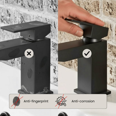 Arko Basin Mixer Tap and Bath Shower Set with Bath Waste, Waterfall ...