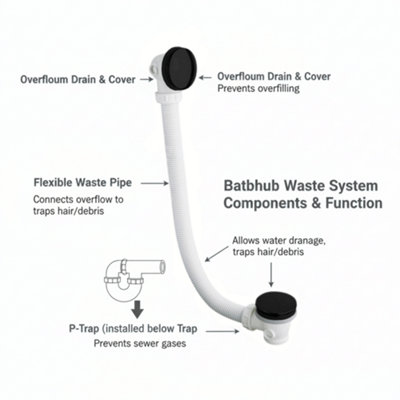 Arko Basin Mixer Tap and Bath Tap Set with Bath Waste, Waterfall Bathroom Sink Taps and Tub ...