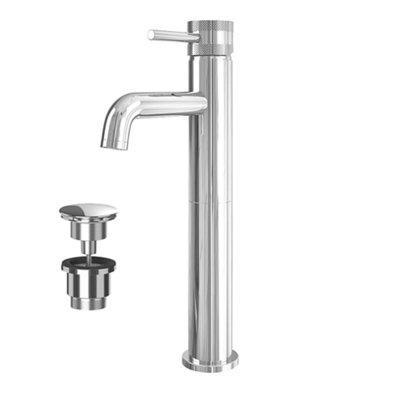 ARKO BATHROOM High Rise Tall Chrome Basin Mixer Tap for Countertop ...
