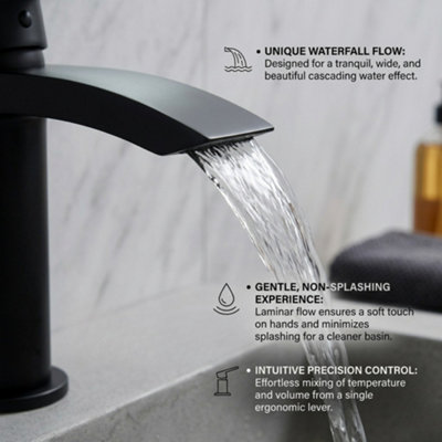 ARKO Bathroom Sink Tap, Round Cloakroom Mono Basin Mixer Tap with ...