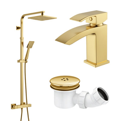 Arko Bathroom Taps Set, Mixer Shower and Basin Mixer Tap Set with Bath ...