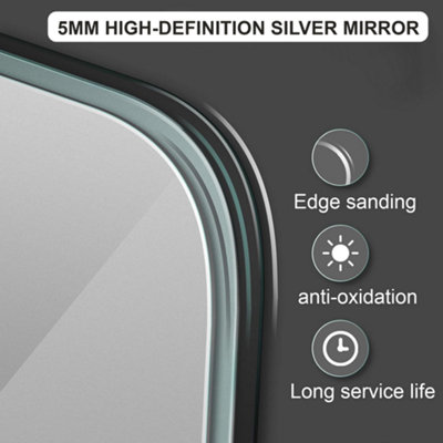 Arko Bathroom Teardrop LED Mirror with Lights 500x700mm - Wall Mounted ...