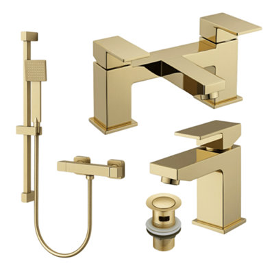 ARKO Handheld mixer shower with Bath Filler Tap & Basin mixer Tap Set ...