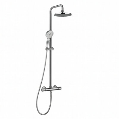 ARKO Round Exposed Thermostatic Mixer Shower Set Shower Head and ...
