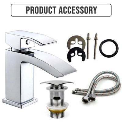 ARKO Square Basin Mixer Tap, Stylish Bathroom Sink Tap with Smooth ...
