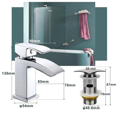 ARKO Square Basin Mixer Tap, Stylish Bathroom Sink Tap with Smooth ...