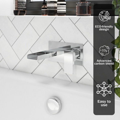 ARKO WALL MOUNTED BATHROOM MIXER TAP, WATERFALL FILLER FOR WALLS ...