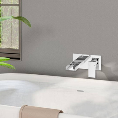 ARKO WALL MOUNTED BATHROOM MIXER TAP, WATERFALL FILLER FOR WALLS ...