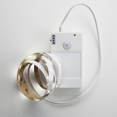 Arlec 1metre 1mtr Cool Ice White Battery Powered PIR Motion Movement ...