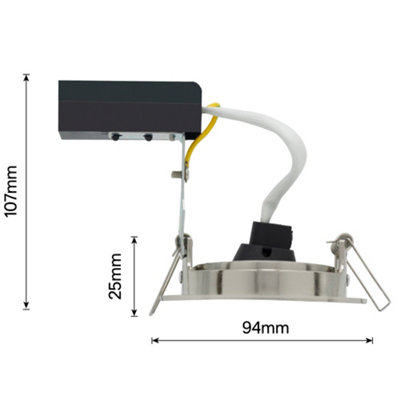Arlec 3 Pack Adjustable Angle Gimble Flush Ceiling Downlight Brushed ...