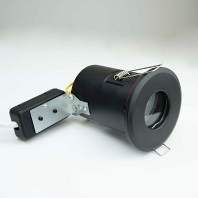 Arlec Fixed Fire Rated 3 Pack Recessed Ceiling Downlights Black Finish ...