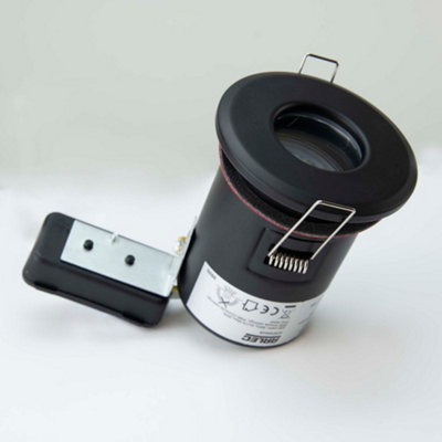 Arlec Fixed Fire Rated 3 Pack Recessed Ceiling Downlights Black Finish ...