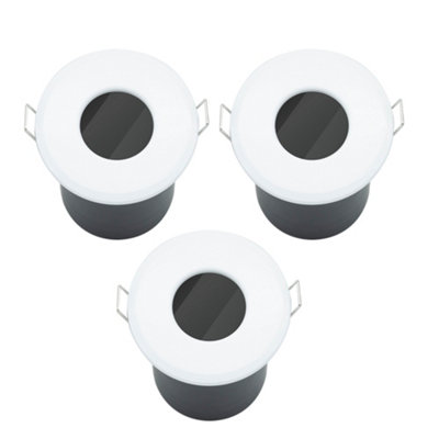 Arlec Fixed Fire Rated 3 Pack Recessed Ceiling Downlights White Finish ...