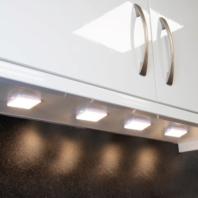 Arlec LED Square Puck Light X4 - Warm White