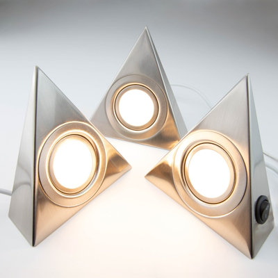 Arlec LED Triangle Puck Light Kit - Warm White