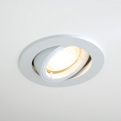 Arlec Single Adjustable Angle Gimble Flush Ceiling Downlight White ...
