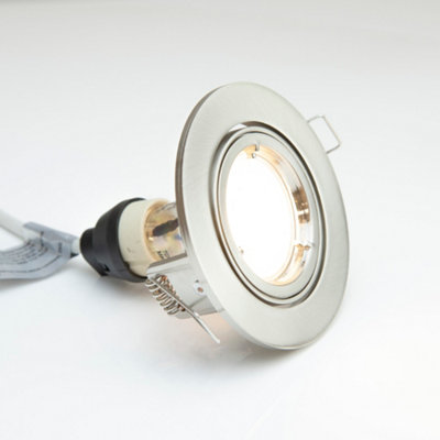 Arlec Single Adjustable Downlight Brushed Steel