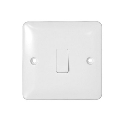 Arlec Slim Line 10A 1 Gang 2 Way Intermediate White Wall Light Switch ...