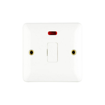 Arlec White Slim line 13A Single 1 Gang Unswitched Fused Spur ...
