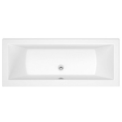 Arley Aura Rectangular Double Ended 5mm Acrylic Bath 1800mm White