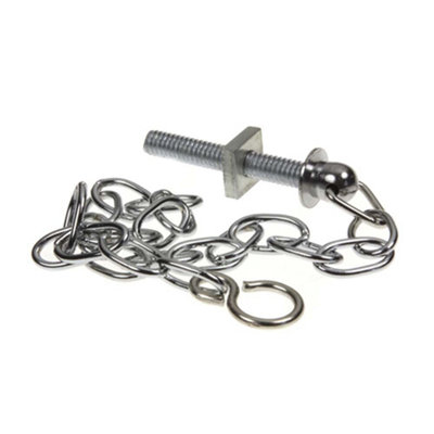 Arley Standard Bath Oval Link Chain With Stay And Hook 12inches Chrome ...