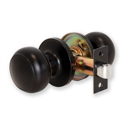 Arlo Passage Knob Set Matt Black for Internal Wooden Doors