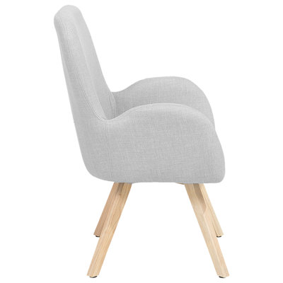 Armchair BJARN Fabric Light Grey