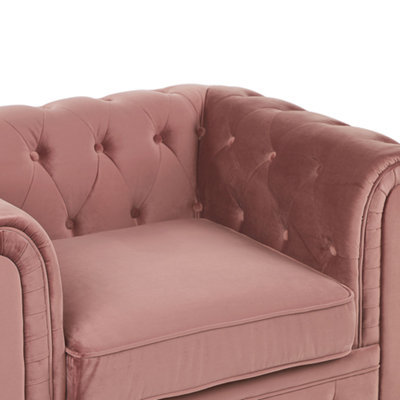 Armchair CHESTERFIELD Velvet Pink