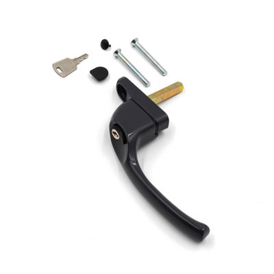 Armis Cranked Window Handle - Left, Anthracite Grey, 30mm