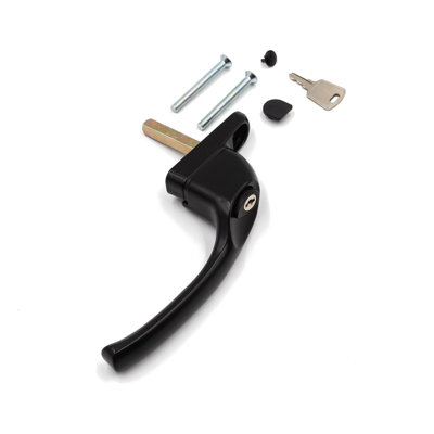 Armis Cranked Window Handle - Right, Black, 30mm