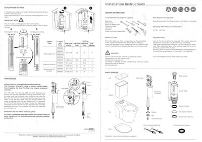 Armitage Shanks Watermark Dual Flush Valve- WMKA20080 - Model No AS1172 ...