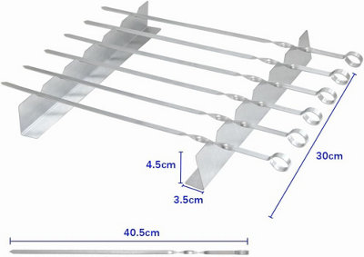 Armo BBQ Skewers with BBQ Skewer Rack
