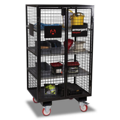 Armorgard FittingStor Mobile Pipe Fittings Mesh Storage Cage ...