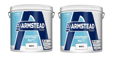 Armstead Trade Contract Matt Paint White 5L Pack of 2