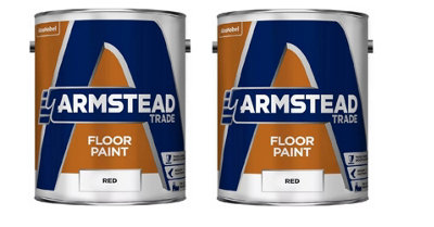 Armstead Trade Floor Paint Red 5L Pack of 2