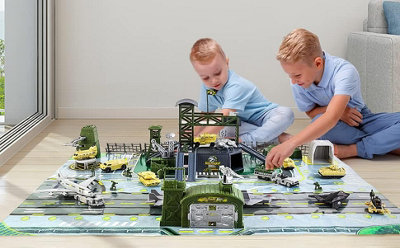 Army Men Playset Military Base Set with Military Vehicle Gear ...