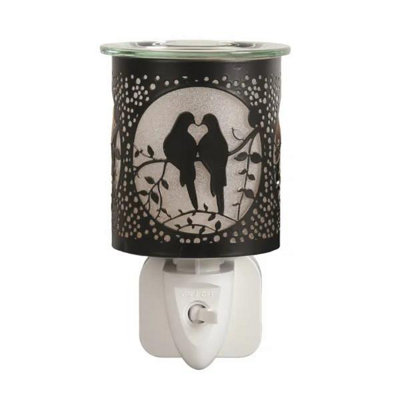 AROMA ELECTRIC PLUG IN WAX MELTER 13CM BLACK - DOVES