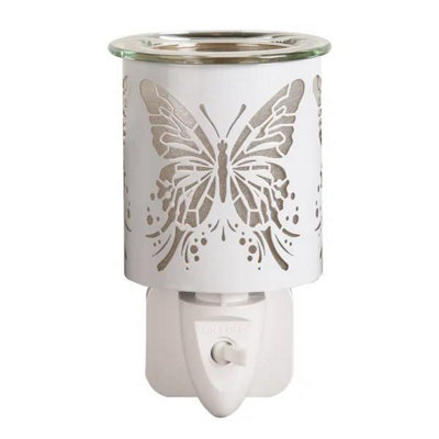Aroma Electric Plug In Wax Melter 13cm White - Butterfly