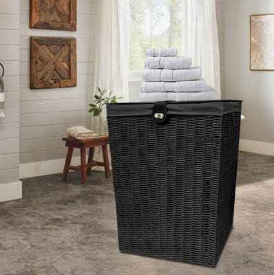 Arpan Laundry Clothes Basket with Lid, Lock and Lining Storage Basket ...