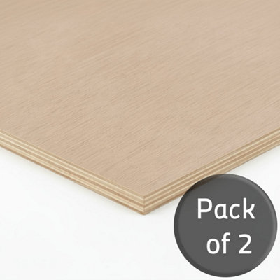 Arranwood Hardwood Plywood - 12mm - 610mm x 610mm (2ft x 2ft) - Pack of 2