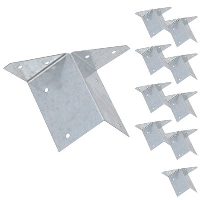 Arris Rail Bracket Fence Post Support Galvanised 100mm Panel Repair 10PK