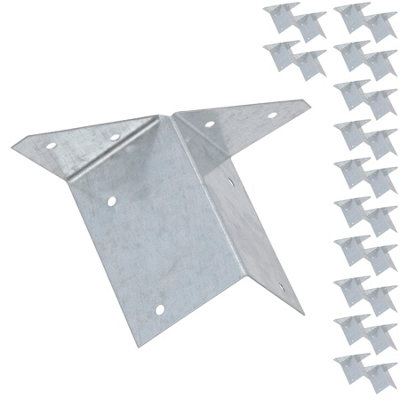 Arris Rail Bracket Fence Post Support Galvanised 100mm Panel Repair 25PK