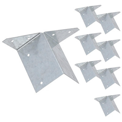 Arris Rail Bracket Fence Post Support Galvanised 100mm Panel Repair 8PK