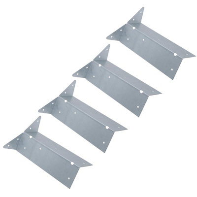 Arris Rail Bracket Fence Post Support Galvanised 225mm Panel Repair 4PK