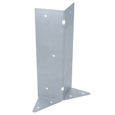 Arris Rail Bracket Fence Post Support Galvanised 225mm Panel Repair 4PK