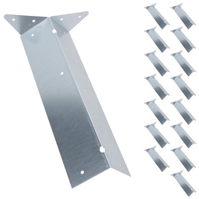 Arris Rail Bracket Fence Post Support Galvanised 300mm Panel Repair 16PK